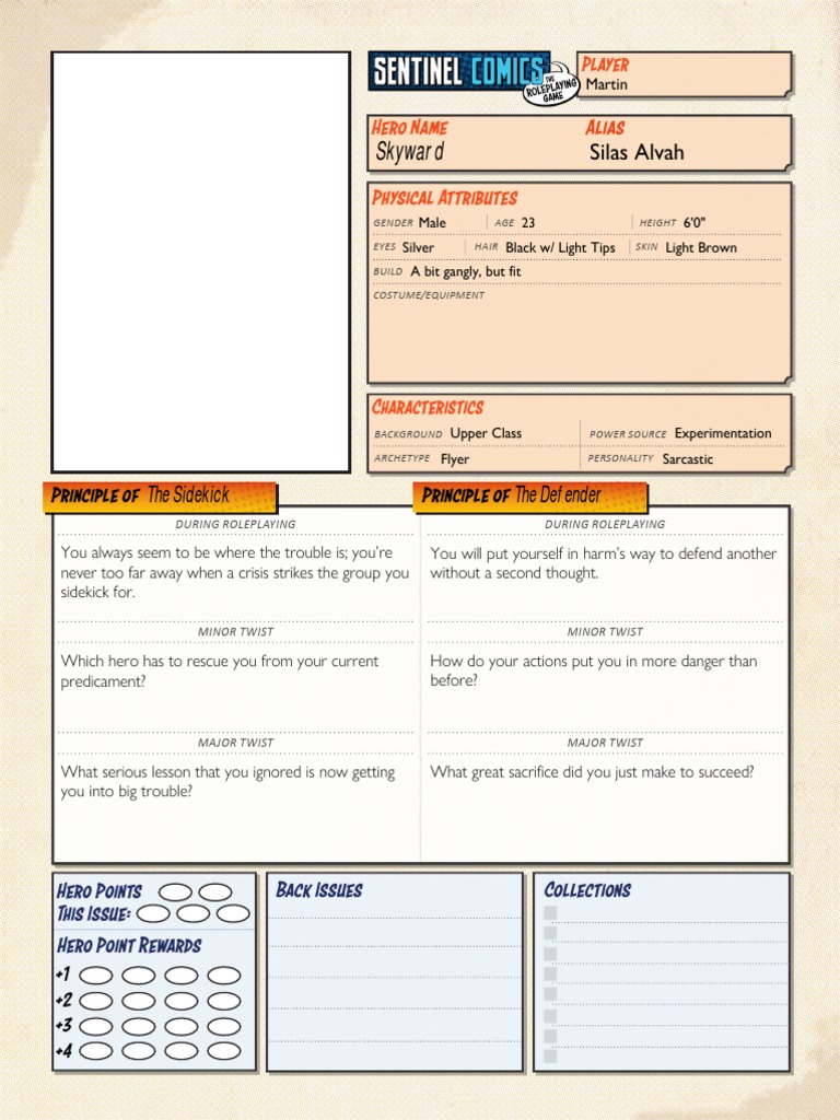 Skyward Character Sheet Overview | PDF
