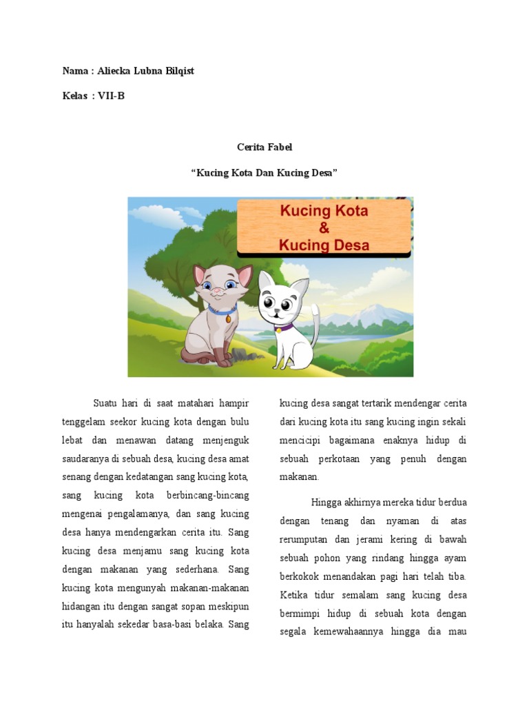 Cerita Fabel Una | PDF