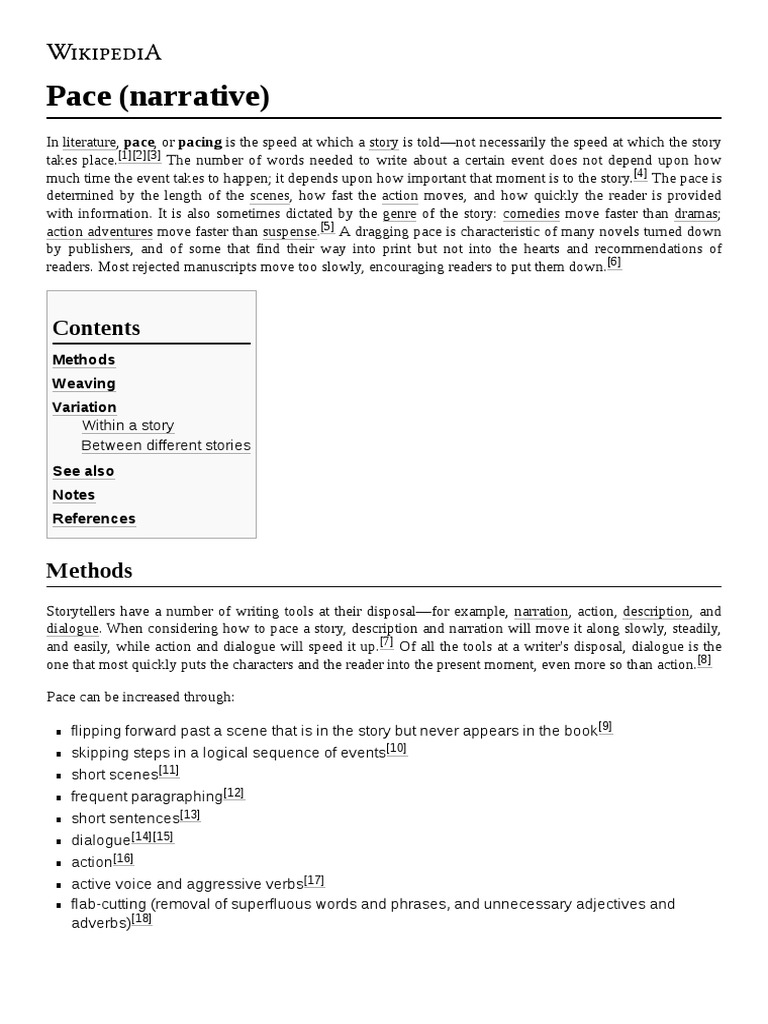 Pace (Narrative) : Methods Weaving Variation | PDF