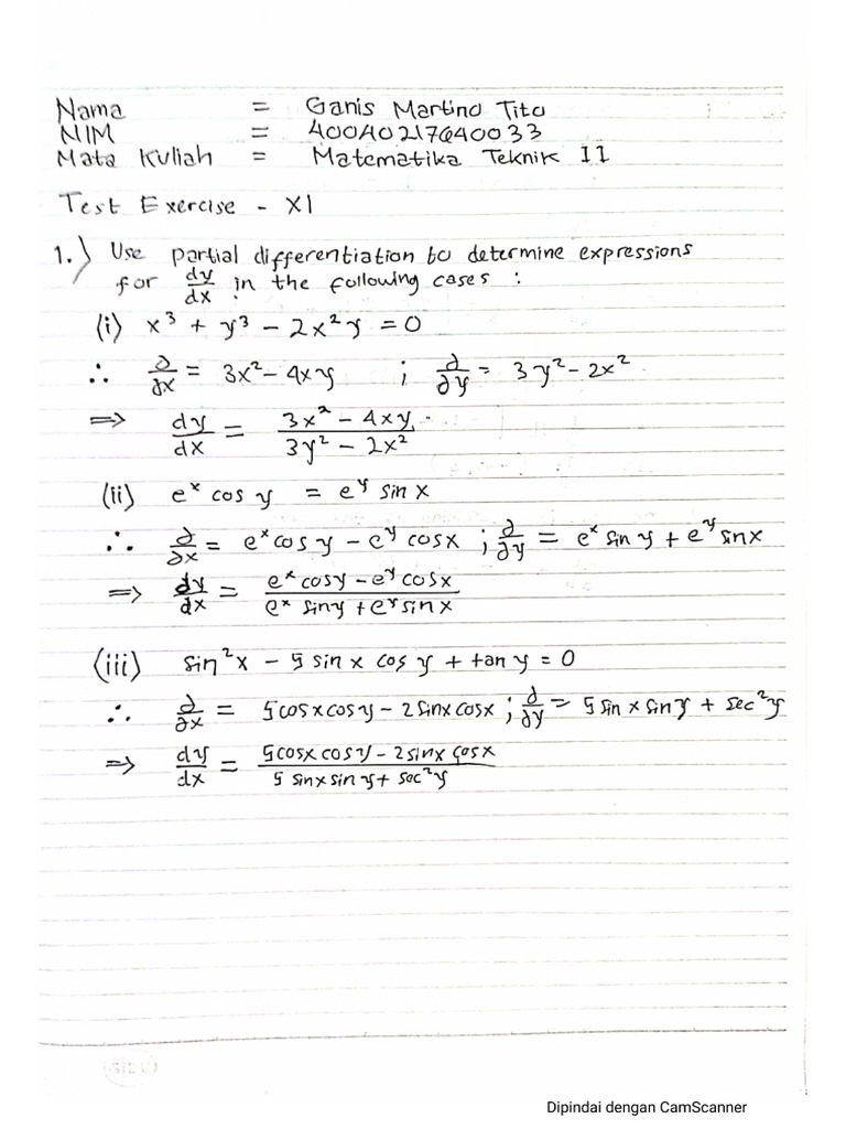 Matematika Teknik II Diferensial Parsial | PDF