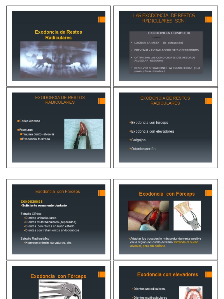 Exo Restos Radiculares | PDF | Especialidades Medicas | Enfermedades y ...