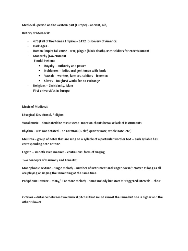 Medieval Music and History | PDF