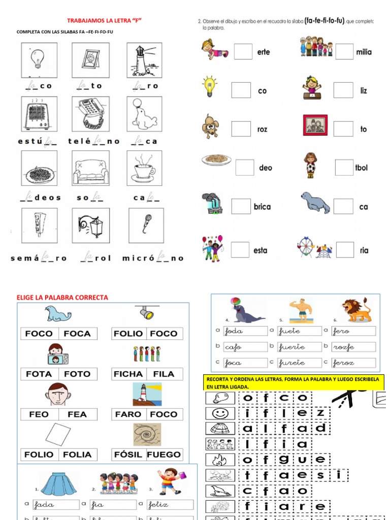 Trabajamos La Letra F | PDF