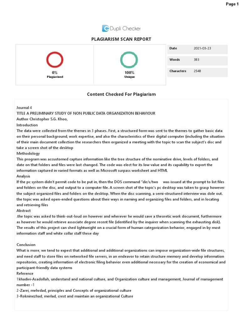 Plagiarism Scan Report: Plagiarised Unique | PDF | Computer File ...