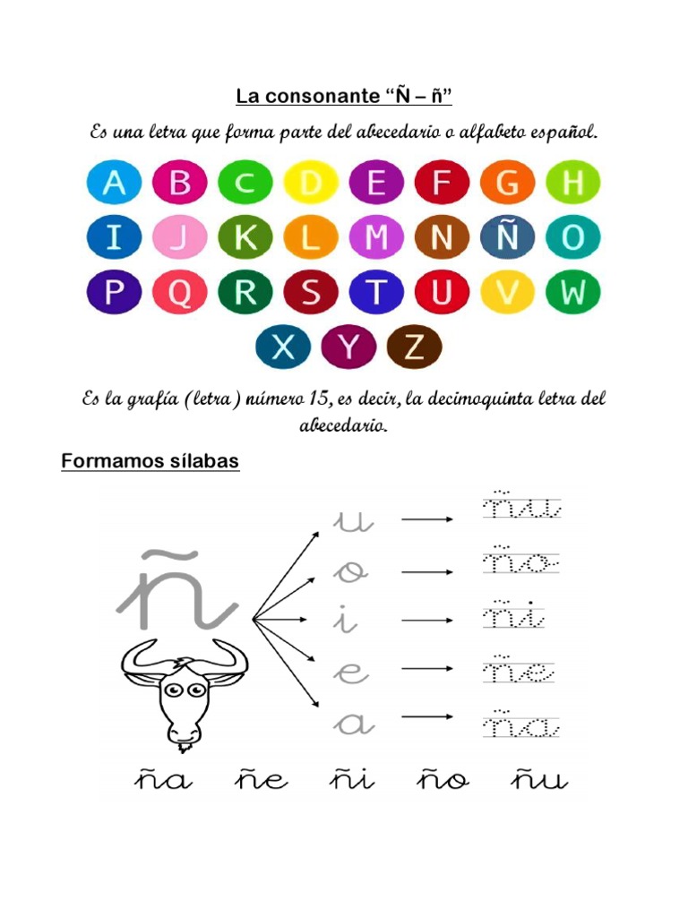 La Consonante Ñ | PDF