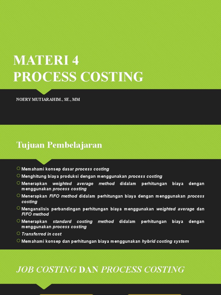 Materi 4 - Process Costing | PDF