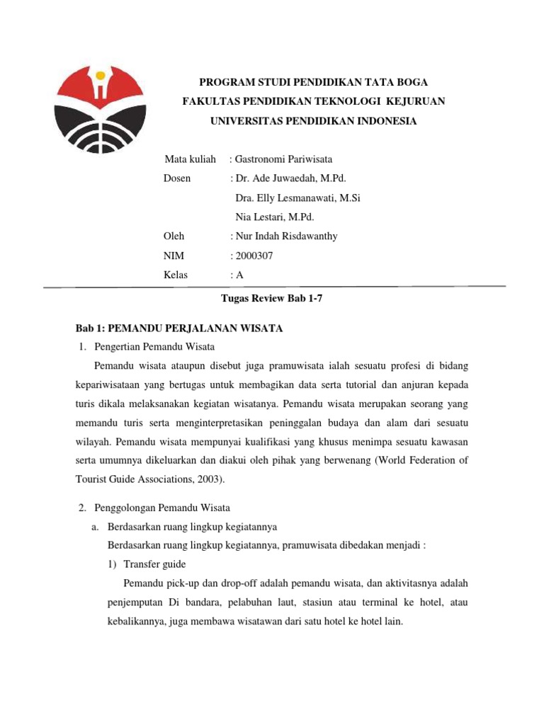 Nur Indah Risdawanthy - Review Bab 1-7 | PDF