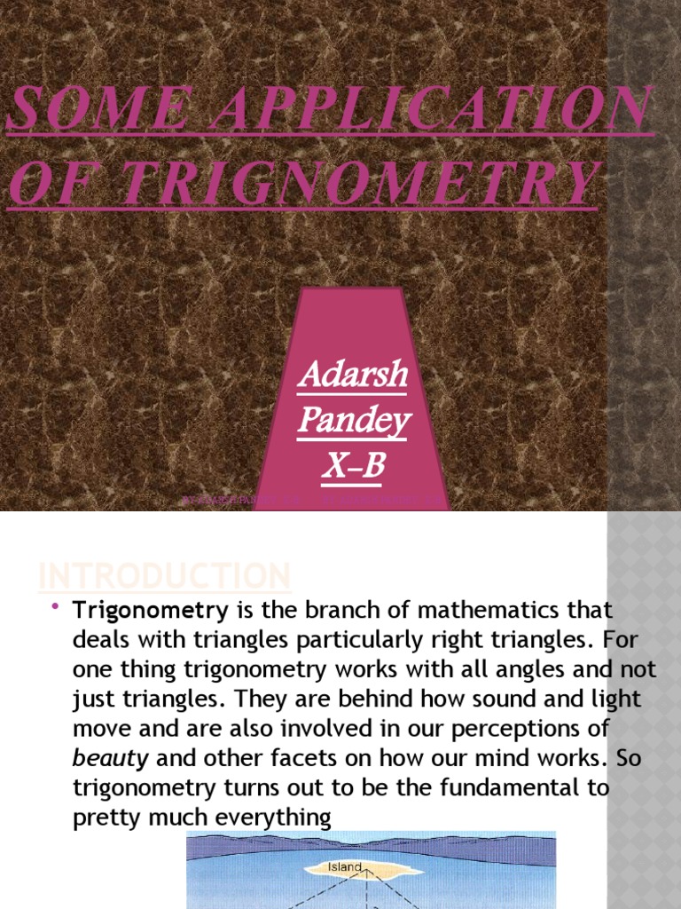 Applications of Trigonometry in Class 10 | PDF | Trigonometric ...