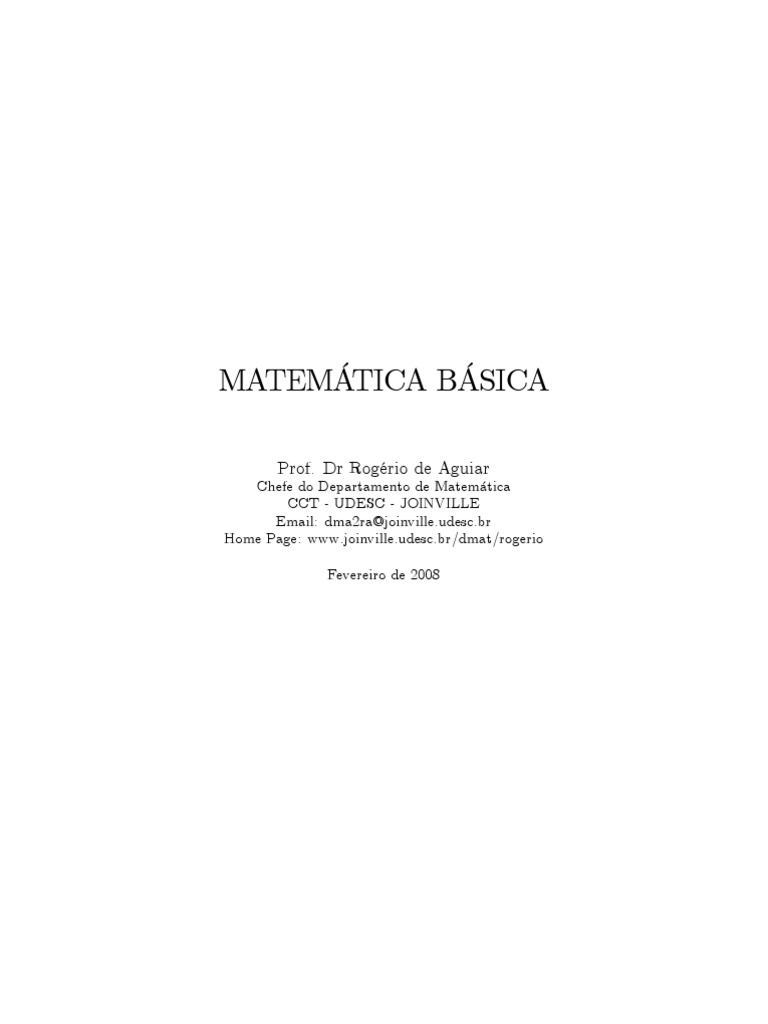 Apostila Matematica Basica | PDF | Conjunto (Matemática) | Número racional