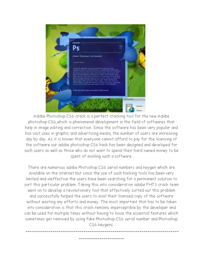 Adobe Photoshop CS6 Crack Is A Perfect C | PDF | Adobe Photoshop ...