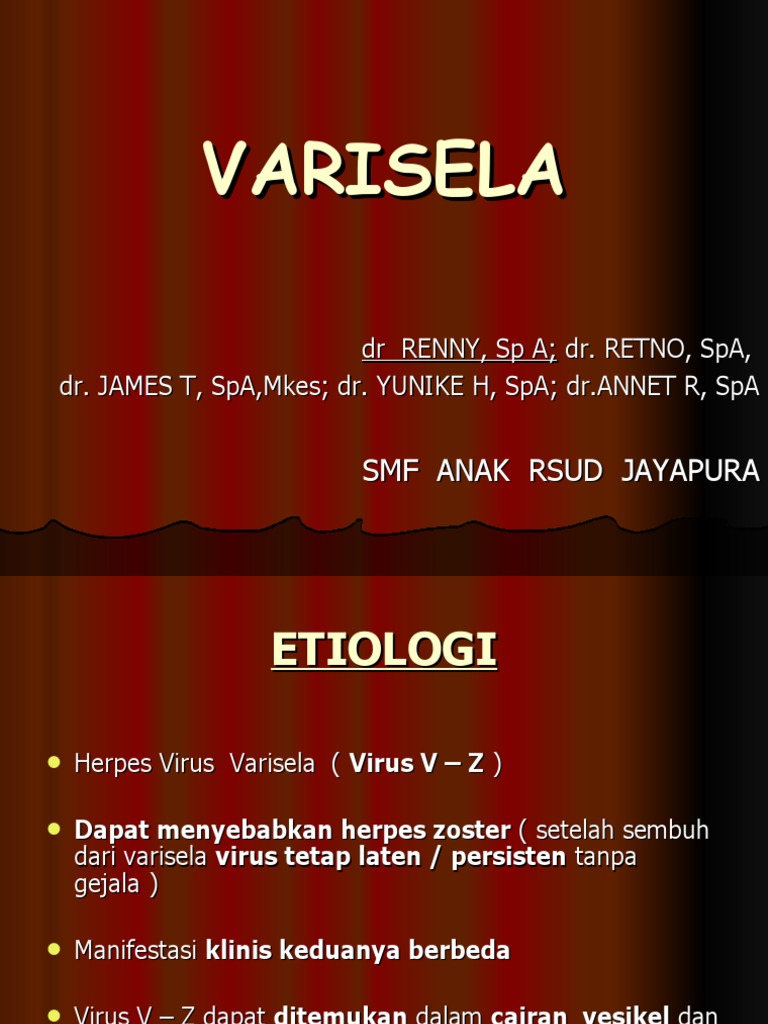 Epidemiologi dan Penanganan Varisela | PDF