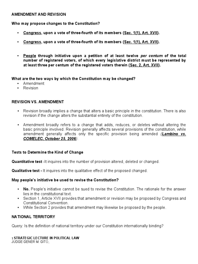Amendment and Revision | PDF | Territorial Waters | Justice