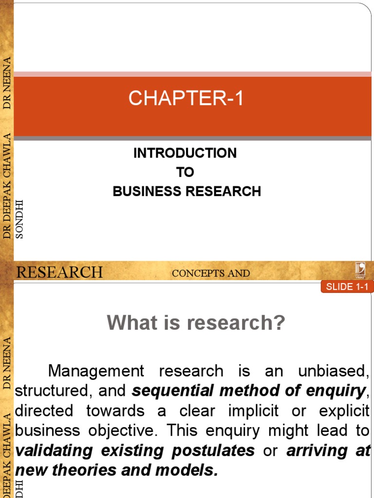 Ch1 PPT Research Methodology | PDF | Hypothesis | Cognition