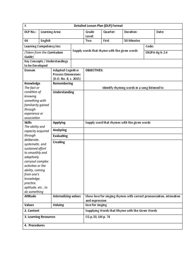 Lesson Plan | PDF | Learning | Lesson Plan