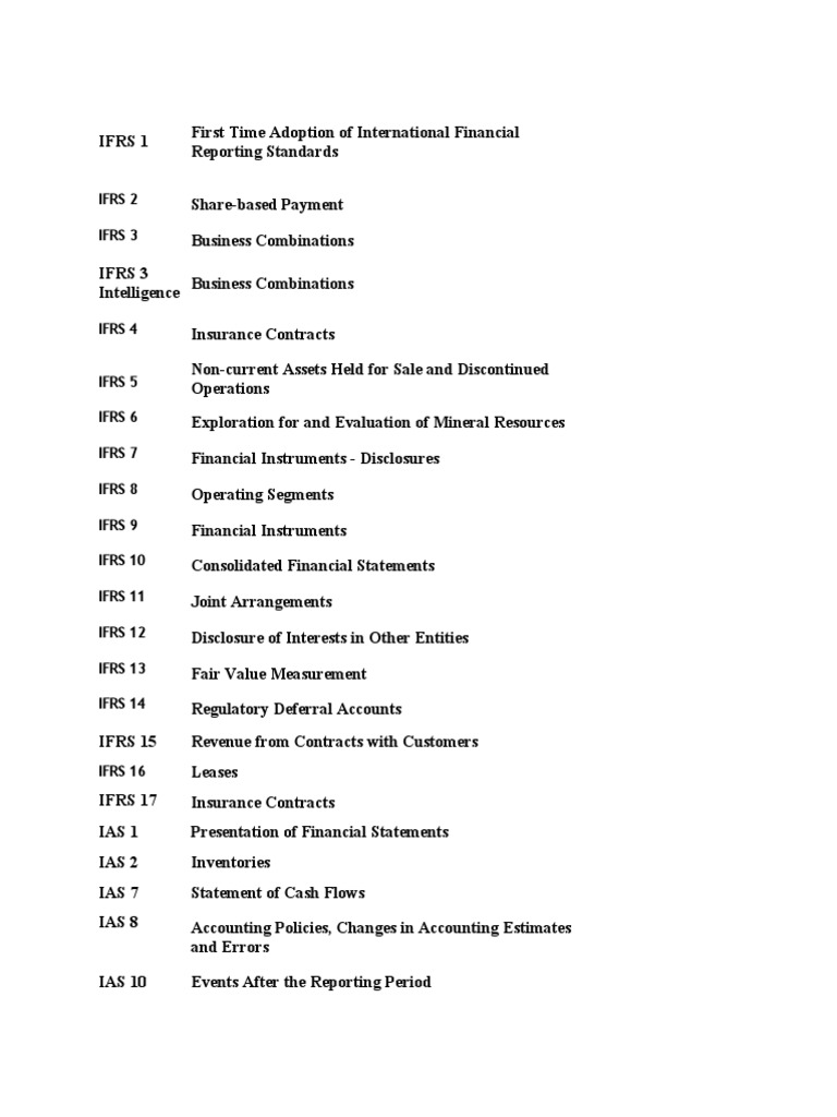Ifrs 1 | Download Free PDF | International Financial Reporting ...