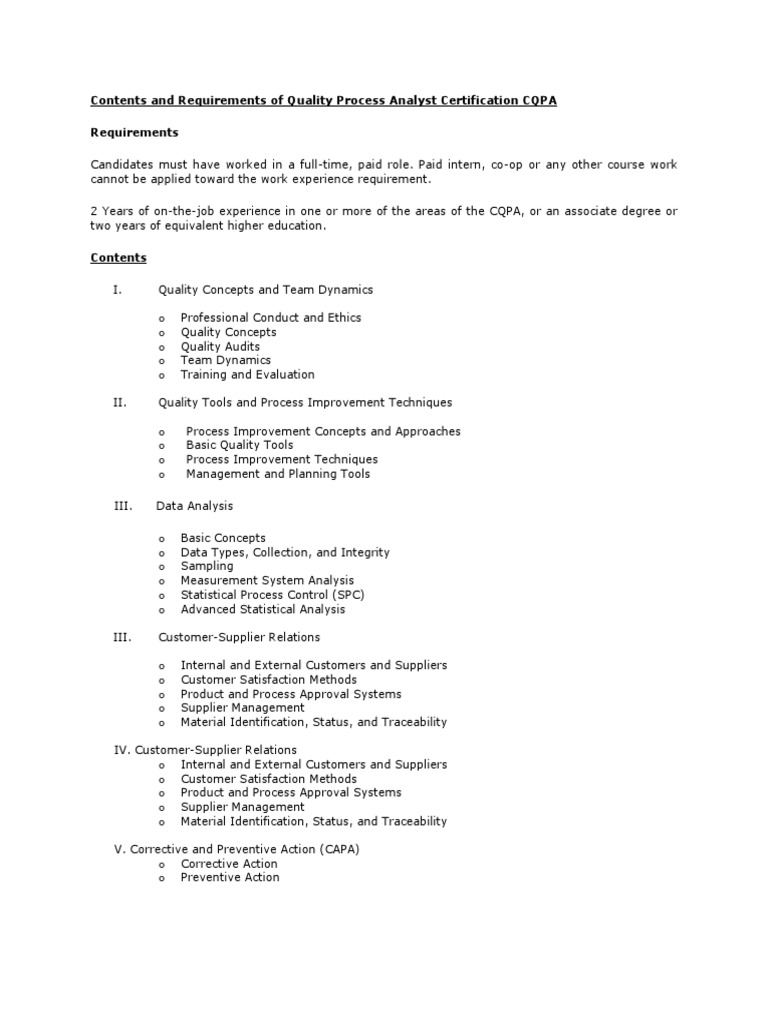Quality Certification Guide | PDF | Statistics | Quality Management System