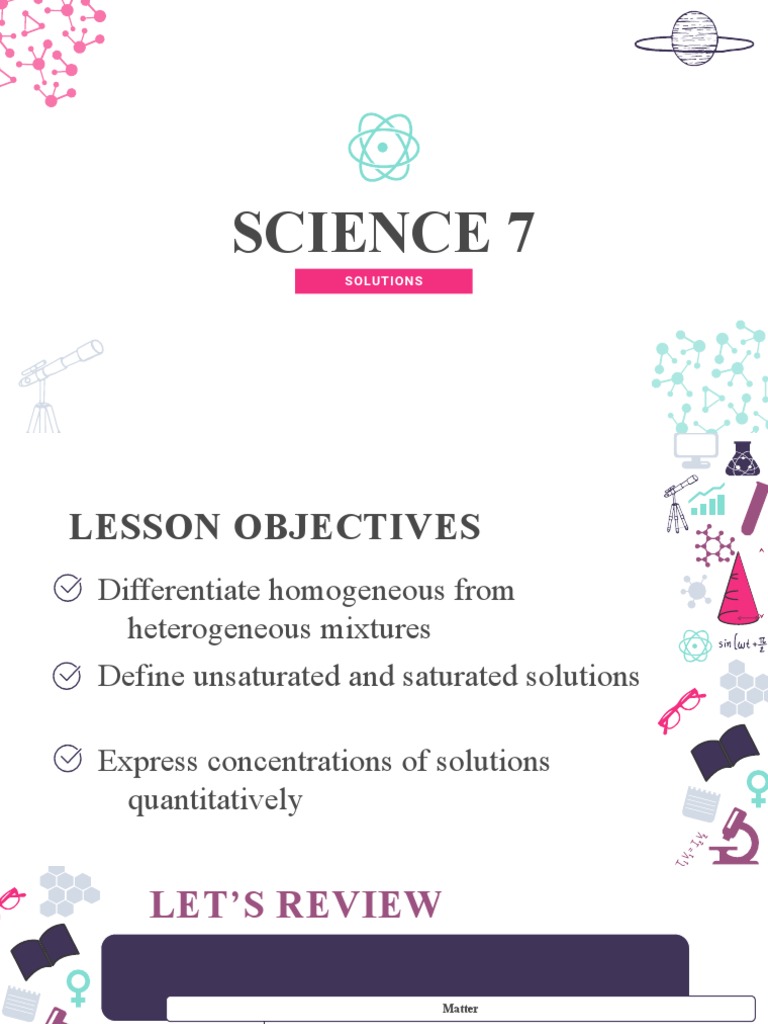Science 7 - Solutions | PDF | Solution | Mixture