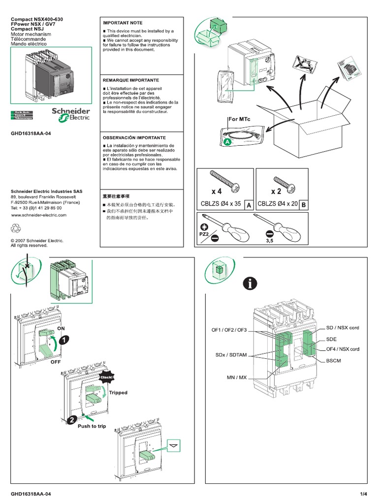 Installation Manual MCH 400-630 | PDF