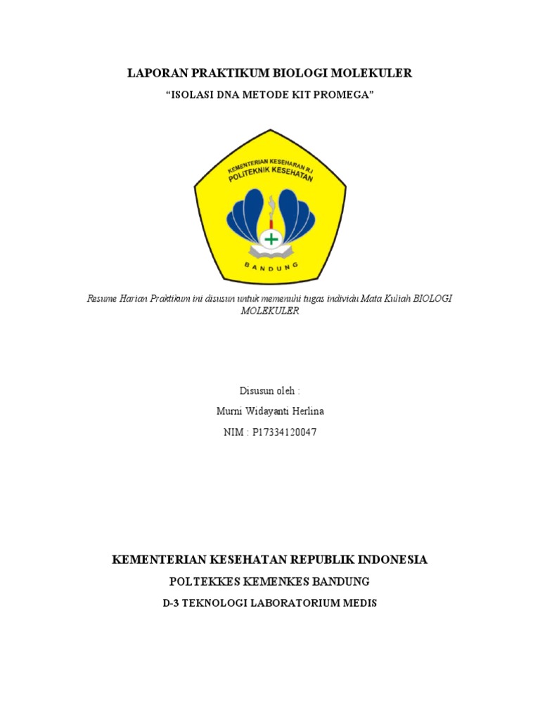 Isolasi DNA dengan Kit Promega | PDF | Sains & Matematika
