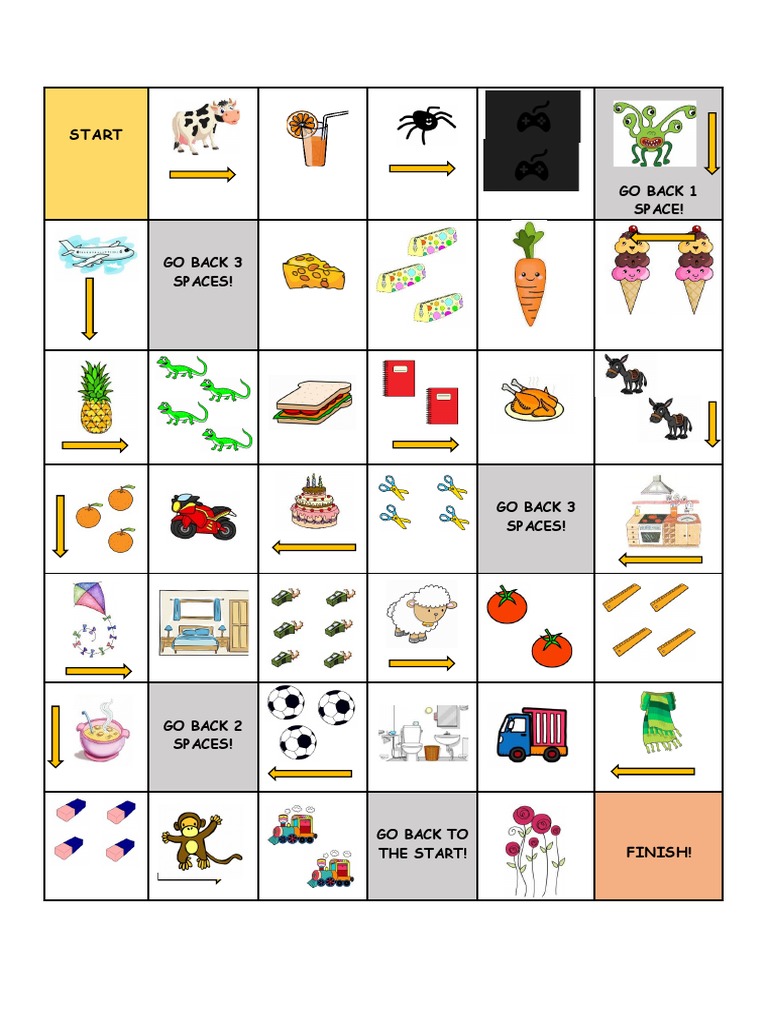 Start: Go Back 1 Space! Go Back 3 Spaces! | PDF