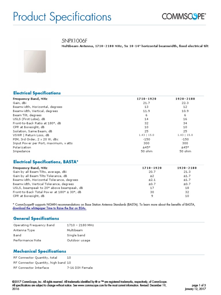 Product Specifications Product Specifications: 5NPX1006F 5NPX1006F ...