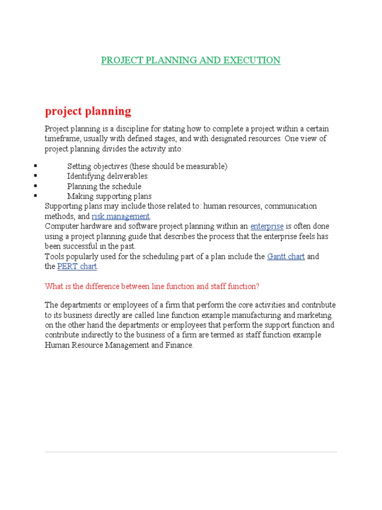 Project Planning and Execution | PDF | Business | Cognition