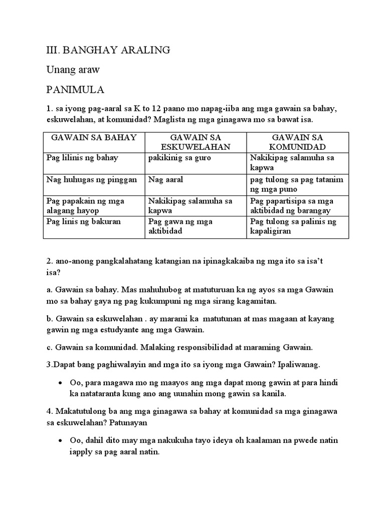 Filipino Activity | PDF