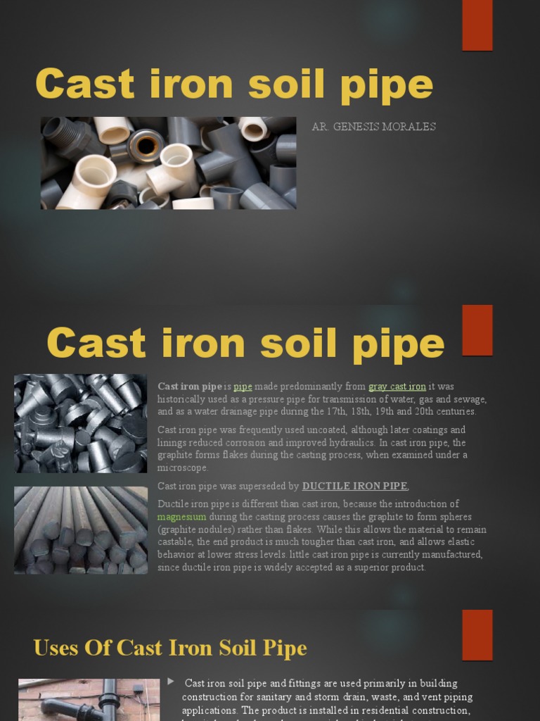 Overview of Cast Iron Soil Pipe | PDF | Plumbing | Pipe (Fluid Conveyance)