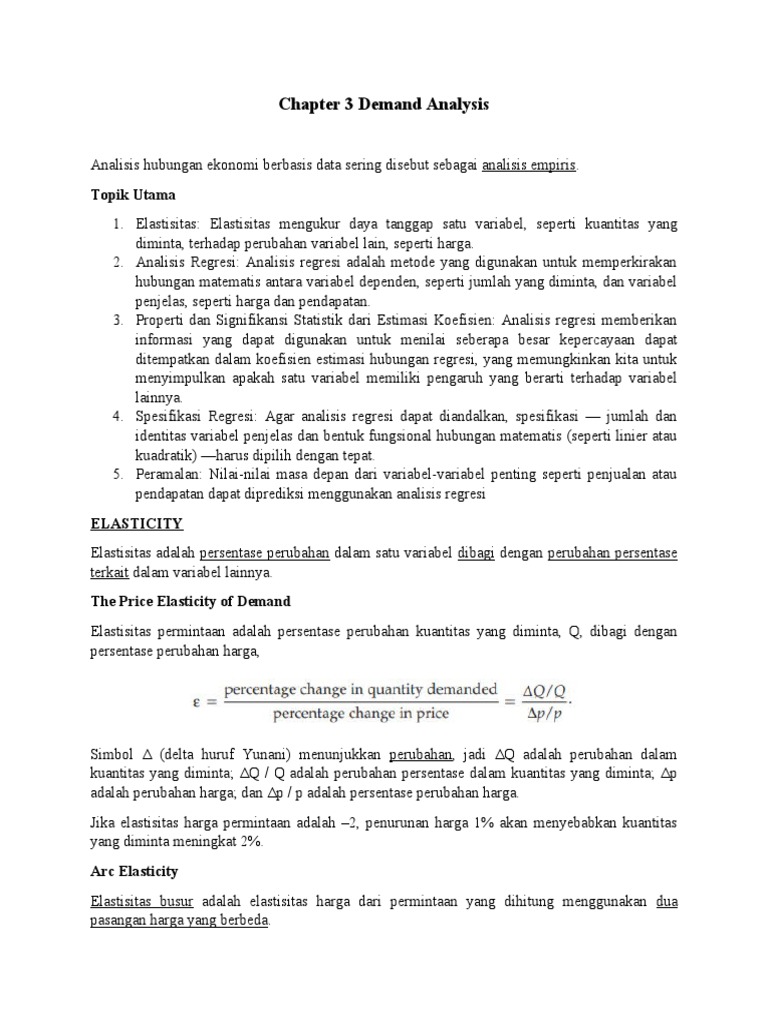 Chapter 3 Demand Analysis | PDF