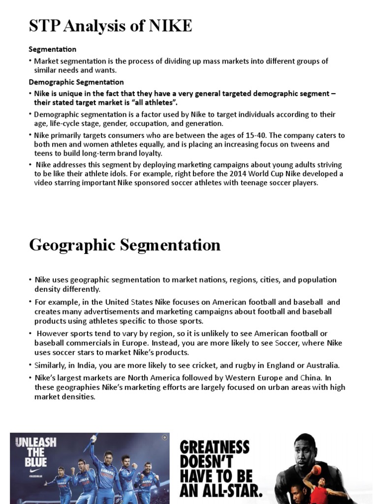 STP Analysis of NIKE Sportswear | PDF | Market Segmentation | Nike
