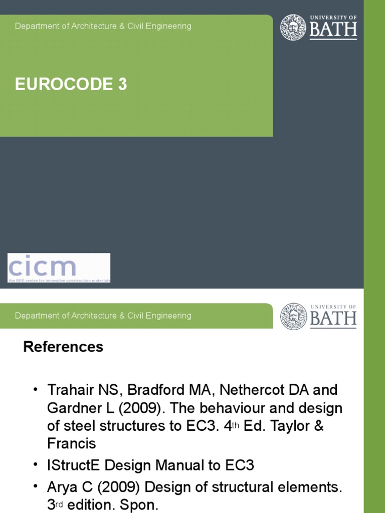 Eurocode 3: Department of Architecture & Civil Engineering Department ...