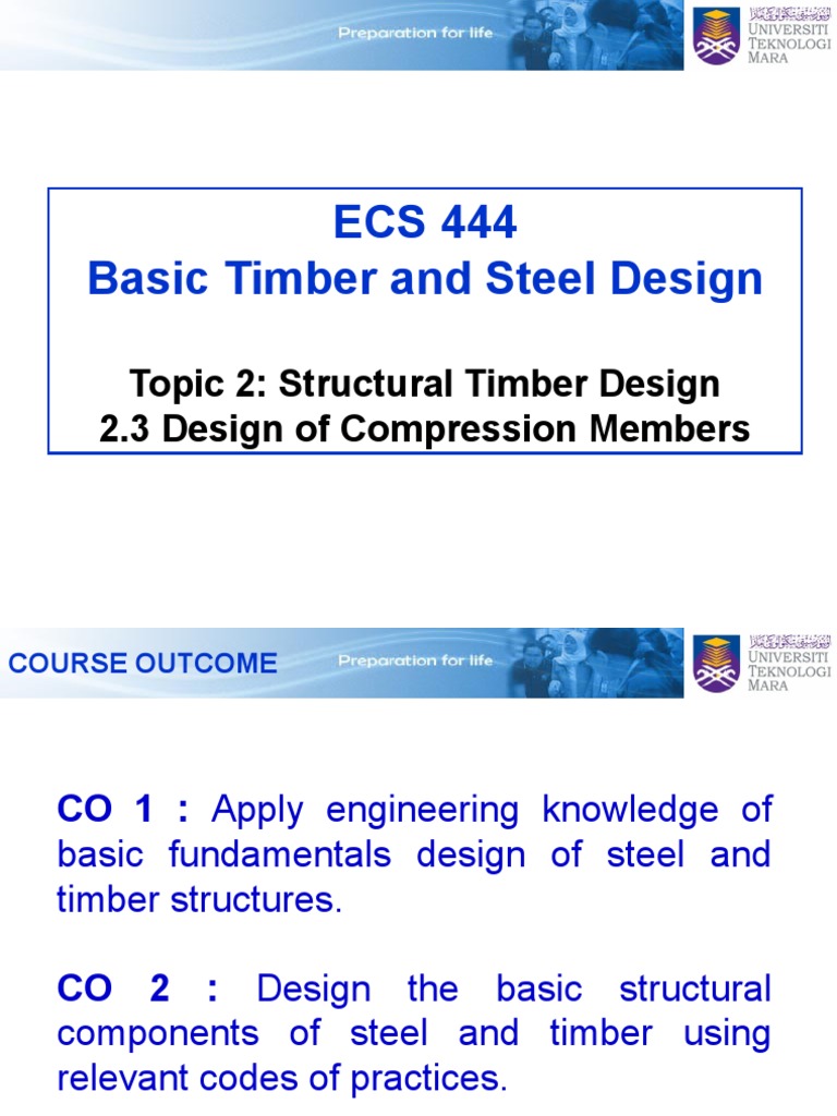2.3 Design of Compression Members | PDF | Buckling | Bending