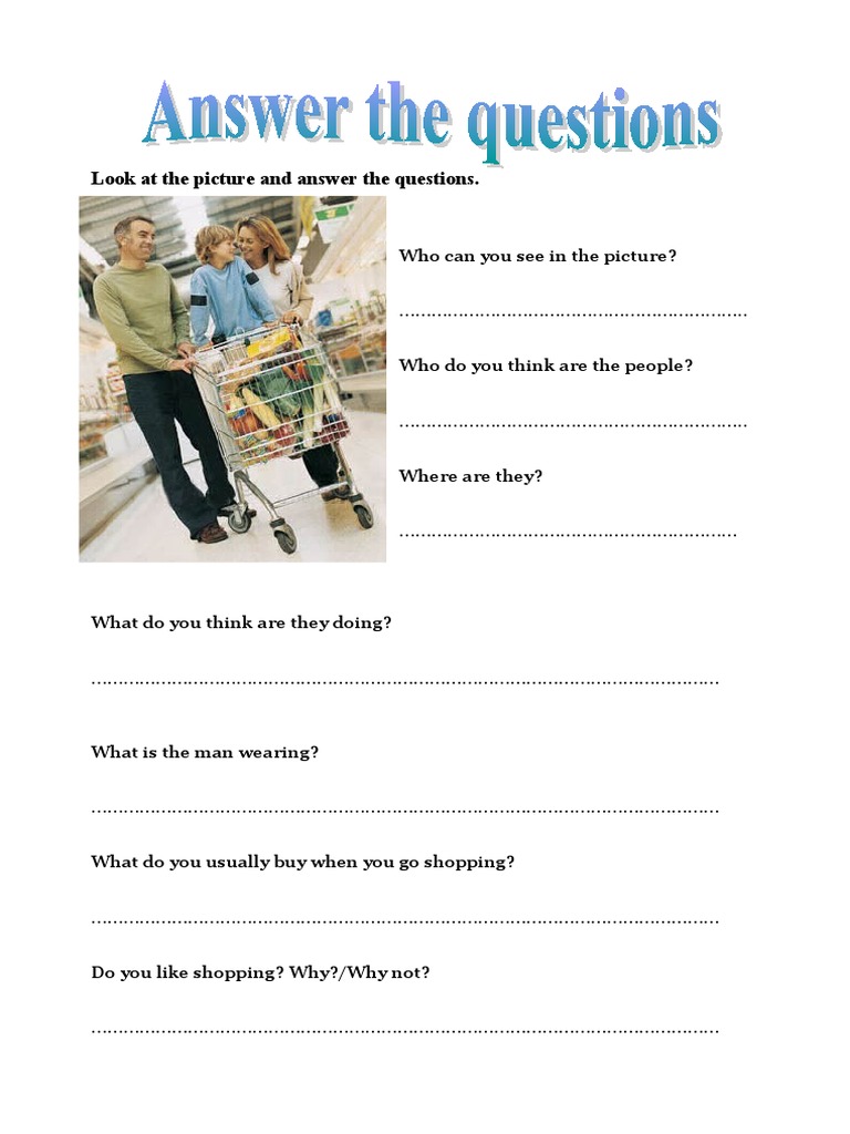 Look at The Picture and Answer The Questions | PDF