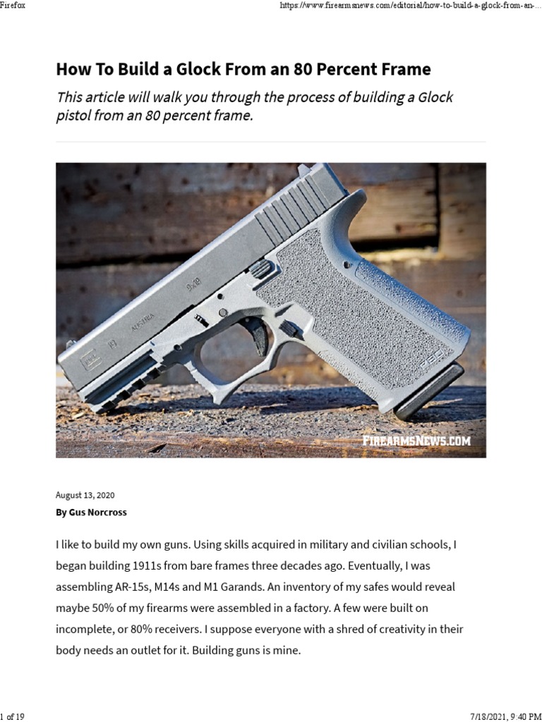 How To Build A Glock From An 80 Percent Frame | PDF | Trigger (Firearms ...