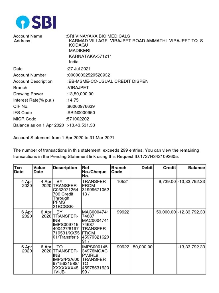 CC Account Statement | PDF | Cheque | Debits And Credits