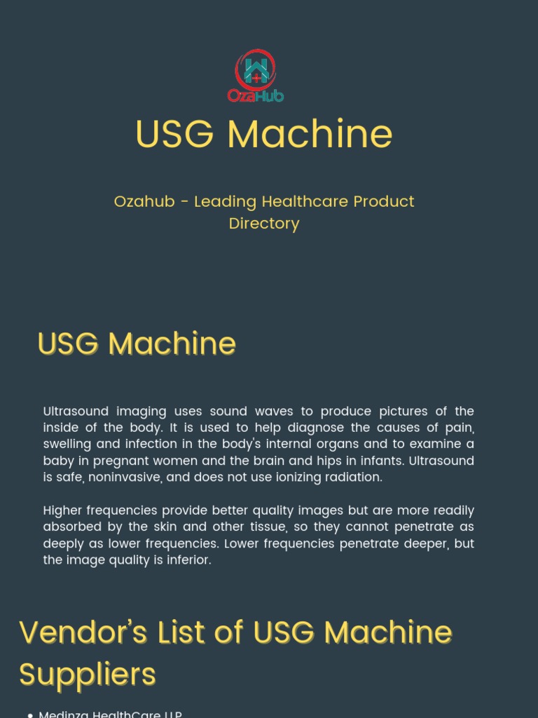 USG Machine: Ozahub - Leading Healthcare Product Directory | PDF ...