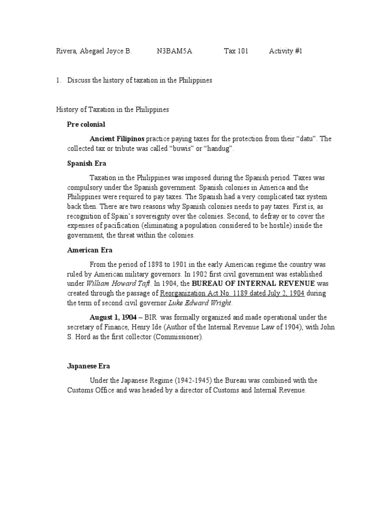 Pre Colonial Ancient Filipinos Practice Paying Taxes For The Protection ...