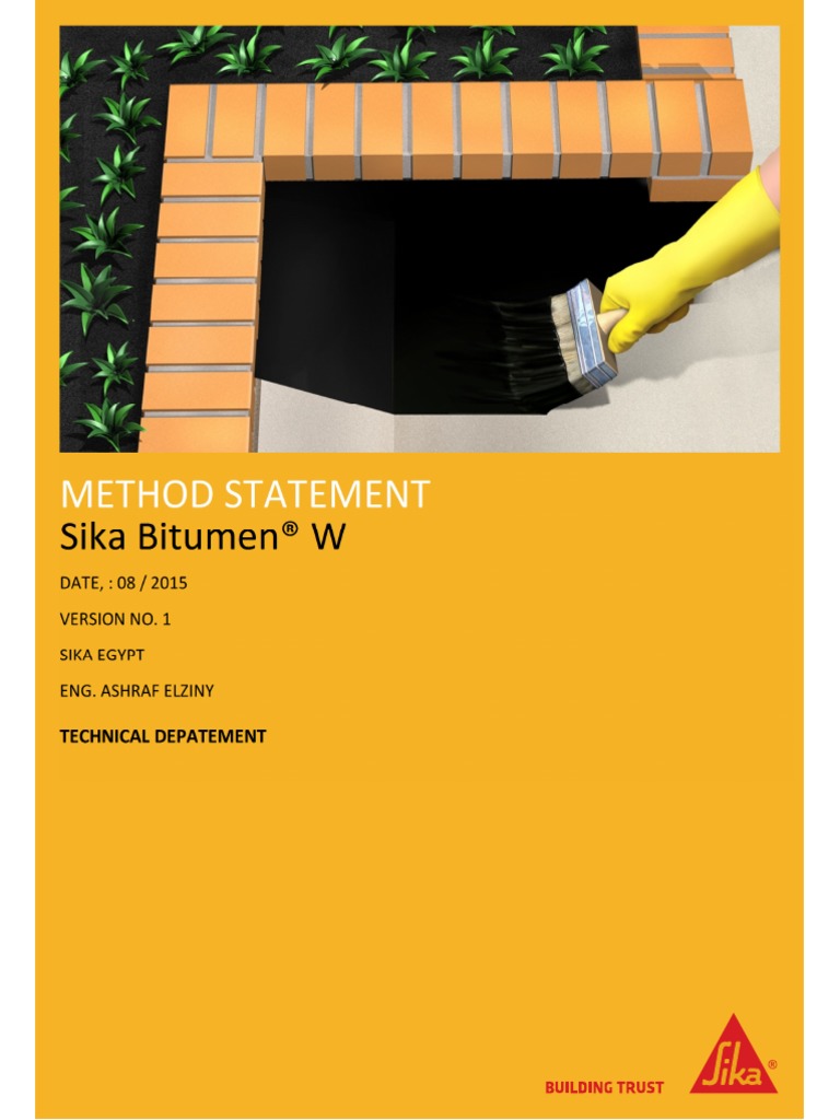 Sika_Bitumen_W | PDF | Asphalt | Materials