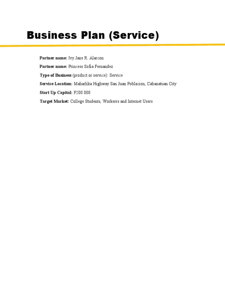 Business Plan (Study Hub) | PDF