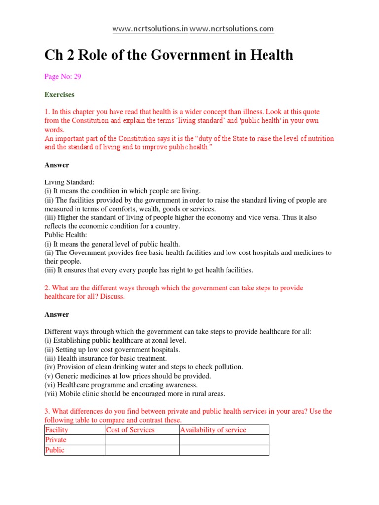 Role of Government in Public Health: Analyzing Constitutional Duties ...