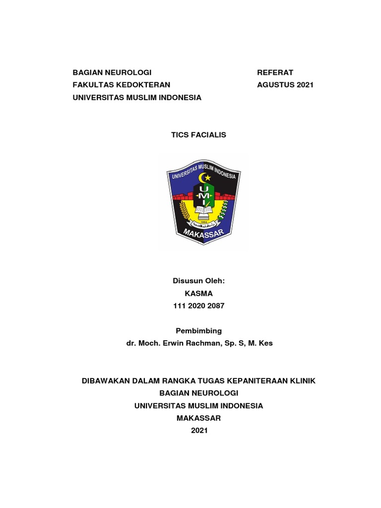 Refarat Tic Facialis | PDF