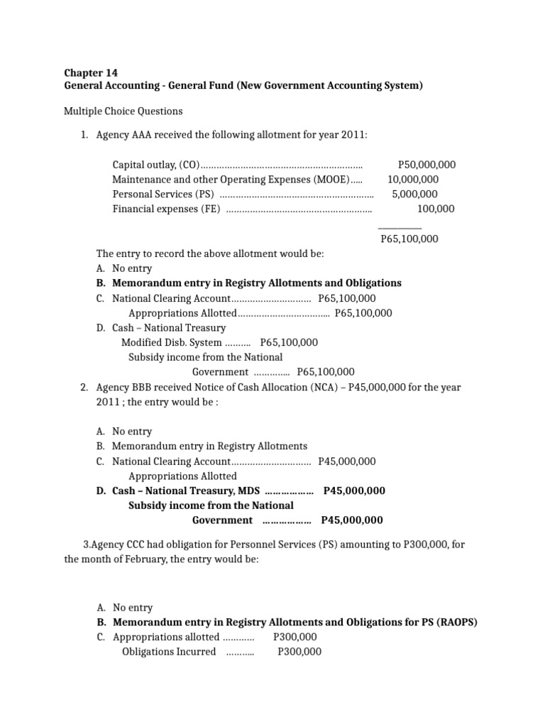 Capital Outlay and Fund Accounting Exam | PDF | Payroll | Accounts Payable