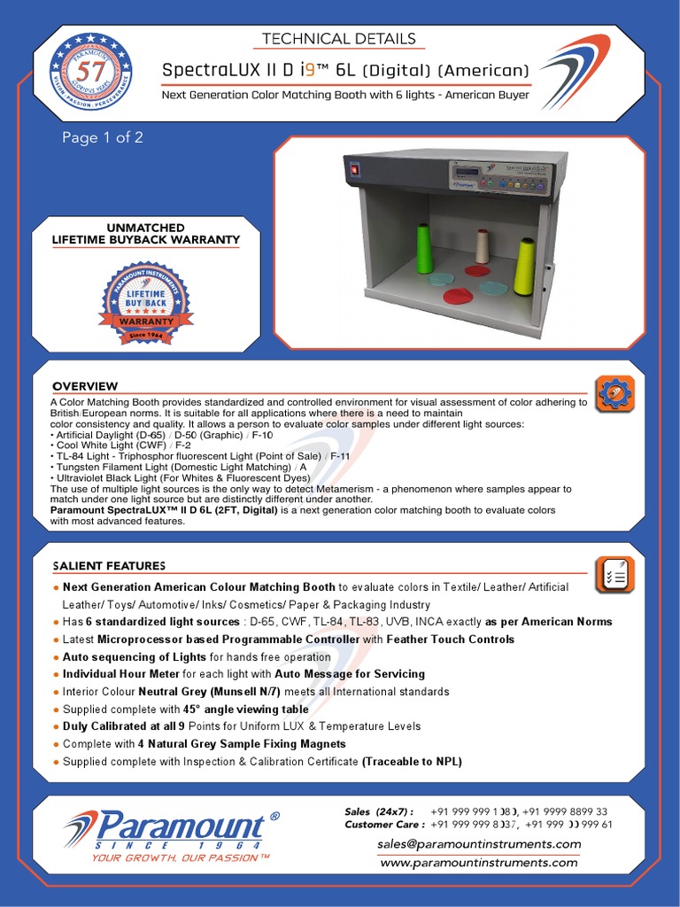 SpectraLUX II D 6L Digital American | PDF | Incandescent Light Bulb ...