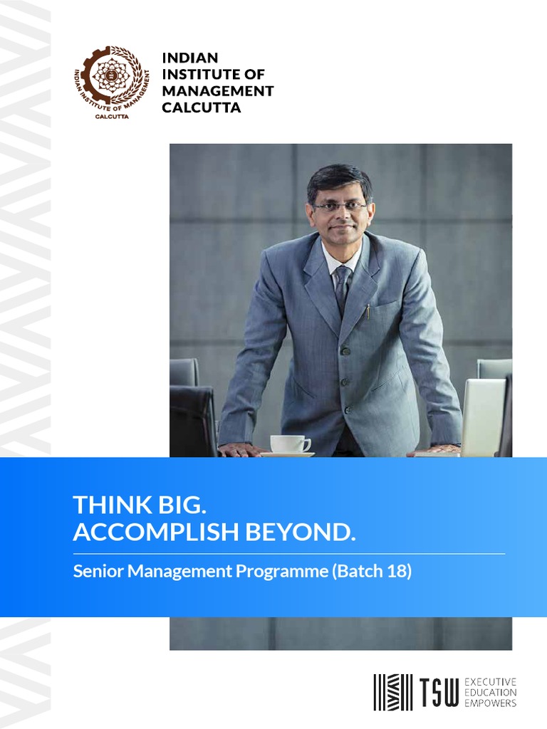 IIM C SMP - Batch 18 - Brochure | PDF | Leadership | Business