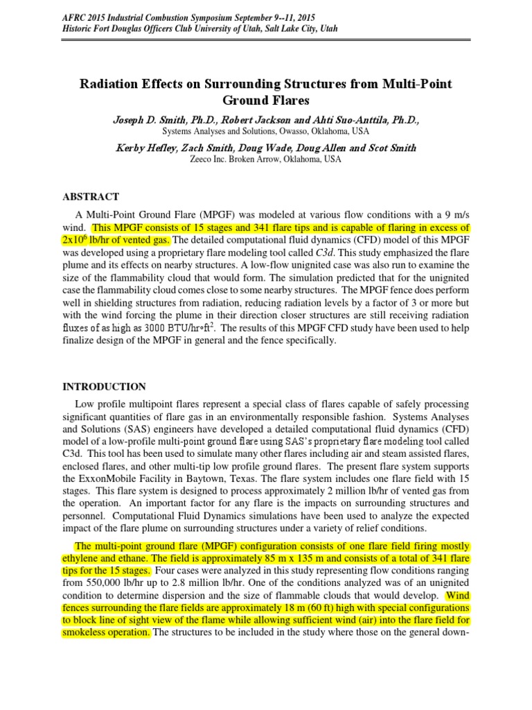 CFD Modeling of Ground Flare | PDF | Combustion | Chemical Kinetics