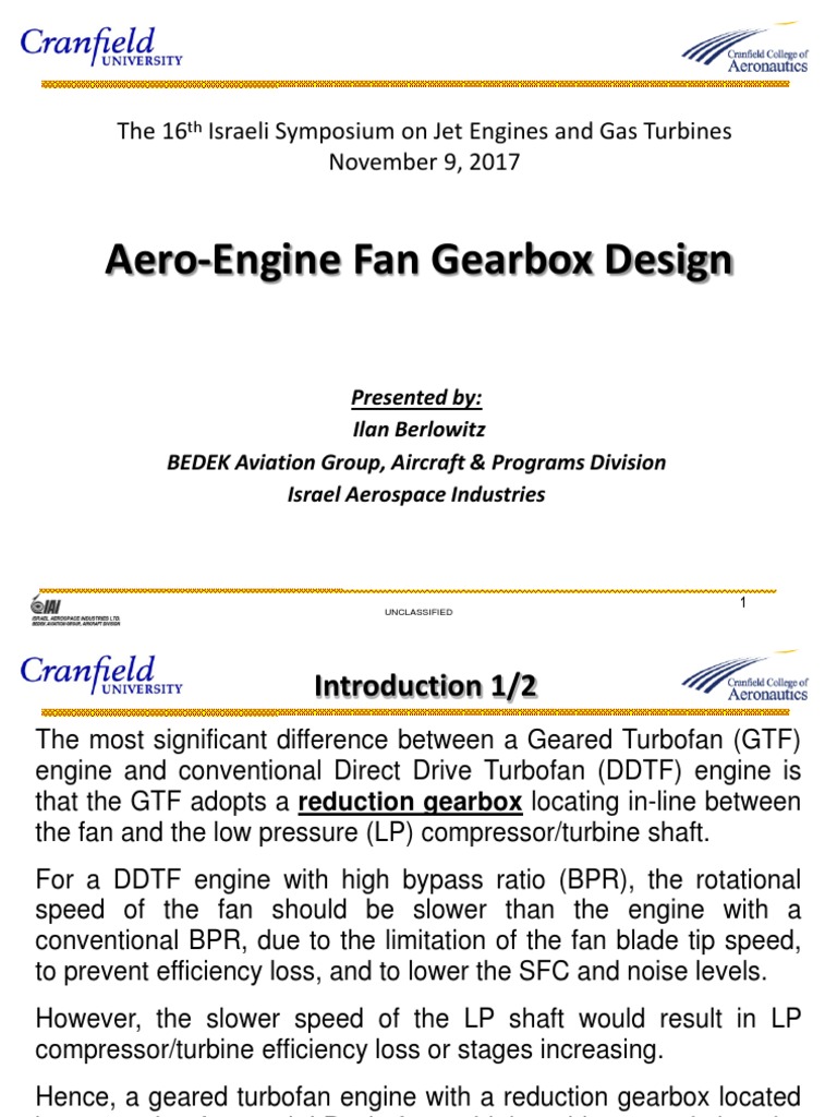 PW1000G Gearbox in Geared Turbofans | PDF | Gear | Transmission (Mechanics)