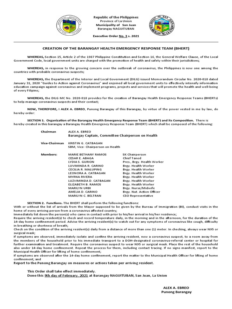 Eo Bhert Ncov | PDF | Government | Health Sciences