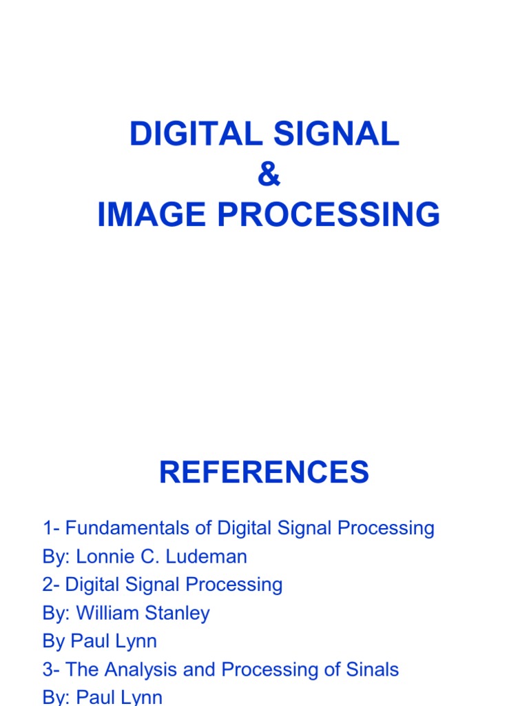 Digital Signal Processing Fundamentals Pdf Digital Signal