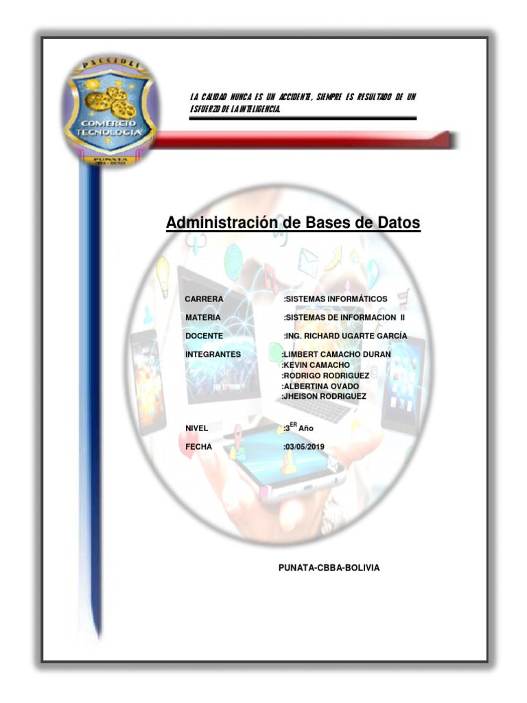 Caratula BASE DE DATOS II | PDF