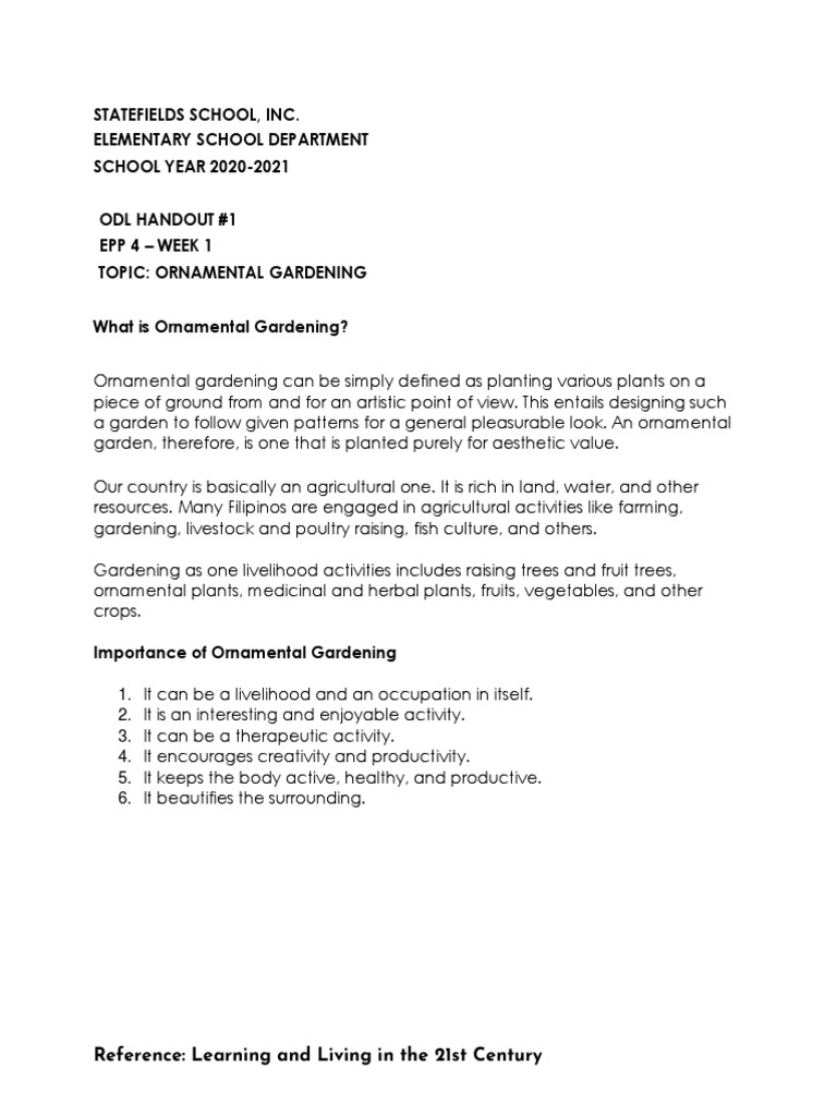 Epp 4 Term 3 Handout 1 | PDF